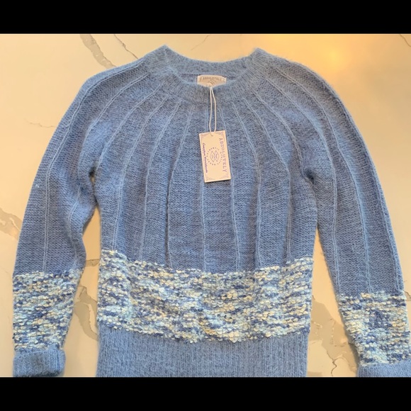 Sweaters | Very Soft Blue Sweater With A Chenille Band | Poshmark